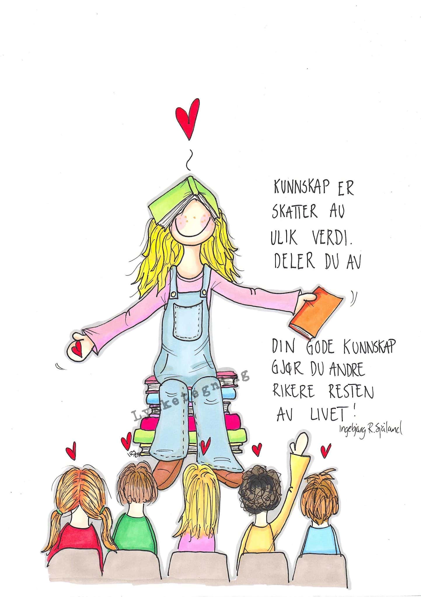 Illustrasjon - "Kunnskap» - LYKKETEGNING ILLUSTRATØR