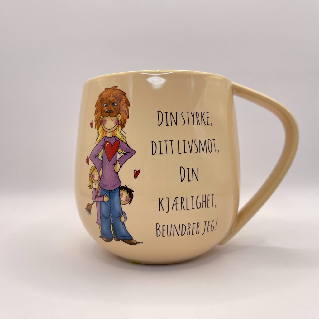 NYT! Krus med lykketegning "Mum" - LUCKY DRAWING ILLUSTRATOR